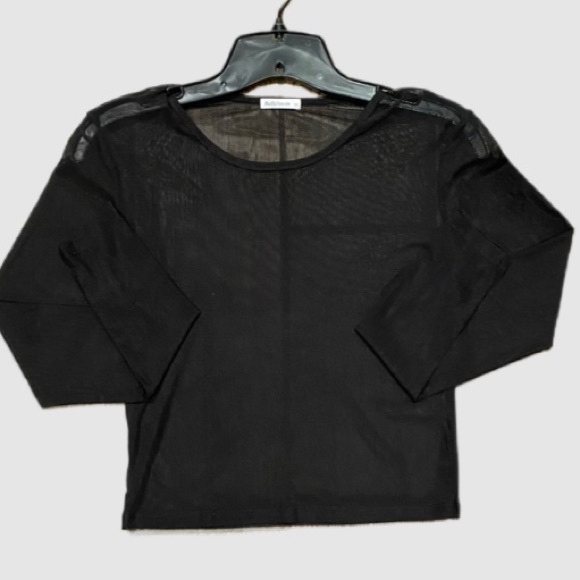 Bellelovin | Tops | Bellelovin Black Mesh Translucent Top | Poshmark